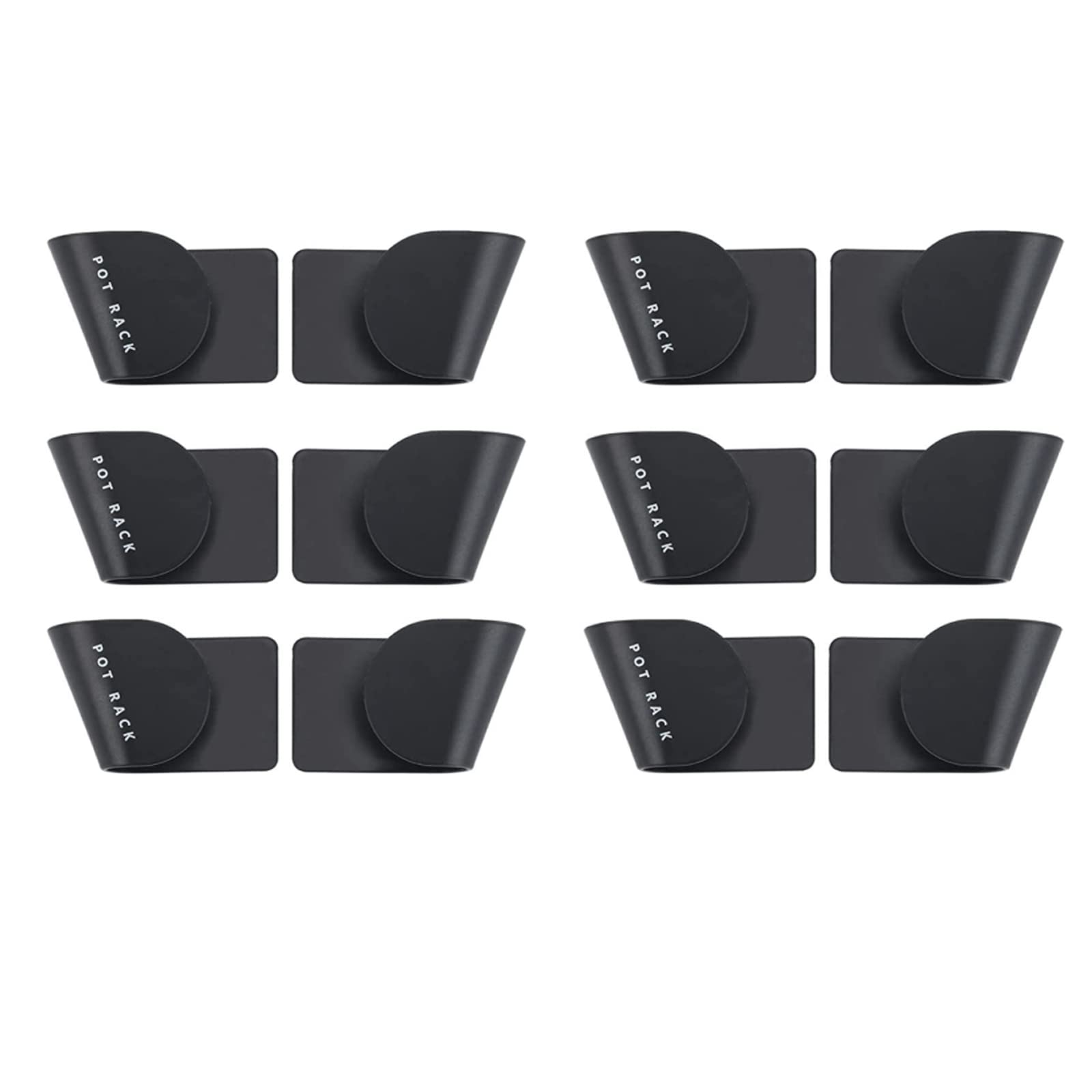 DQZSY Pot Lid Holder 6 Pairs Hanging Pot Lid Organization Lovers, Kitchen Bracket Hanging Holder, Easy Kitchen Adjustable Pot Lid Storage Rackļ¼black