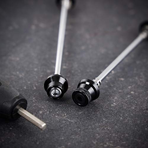 CyclingDeal Bike Bicycle Wheel Hub Non Quick Release Lock Skewers Set 5mm - Prevent Removing Wheels by Hands - for Road Bikes