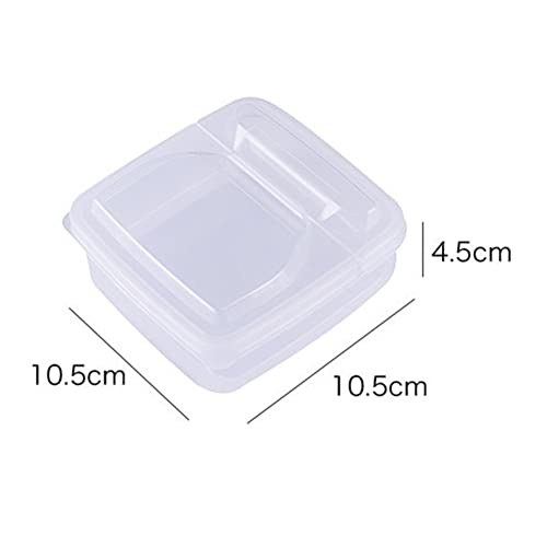 Gigicloud 2pcs Food Storage Cheese Box, Flip-Top Butter Block Cheese Slice Storage Box Portable Refrigerator Fruit Vegetable Fresh-Keeping Organizer Containers With Lid