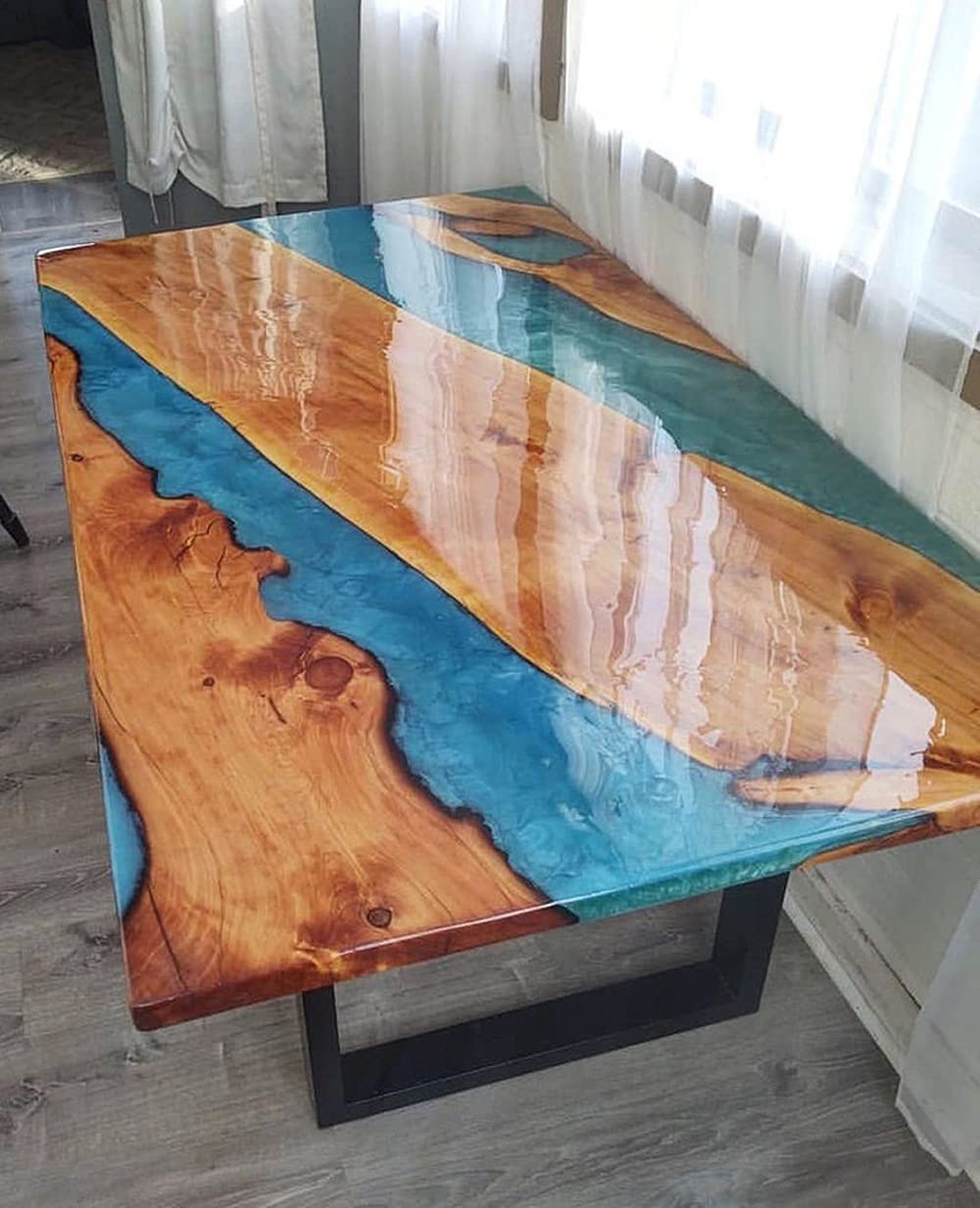 Epoxy Table, Epoxy Resin River Table, Live Edge Wooden Table, Natural Wood,Dining table, Natural Epoxy Table, Resin Table