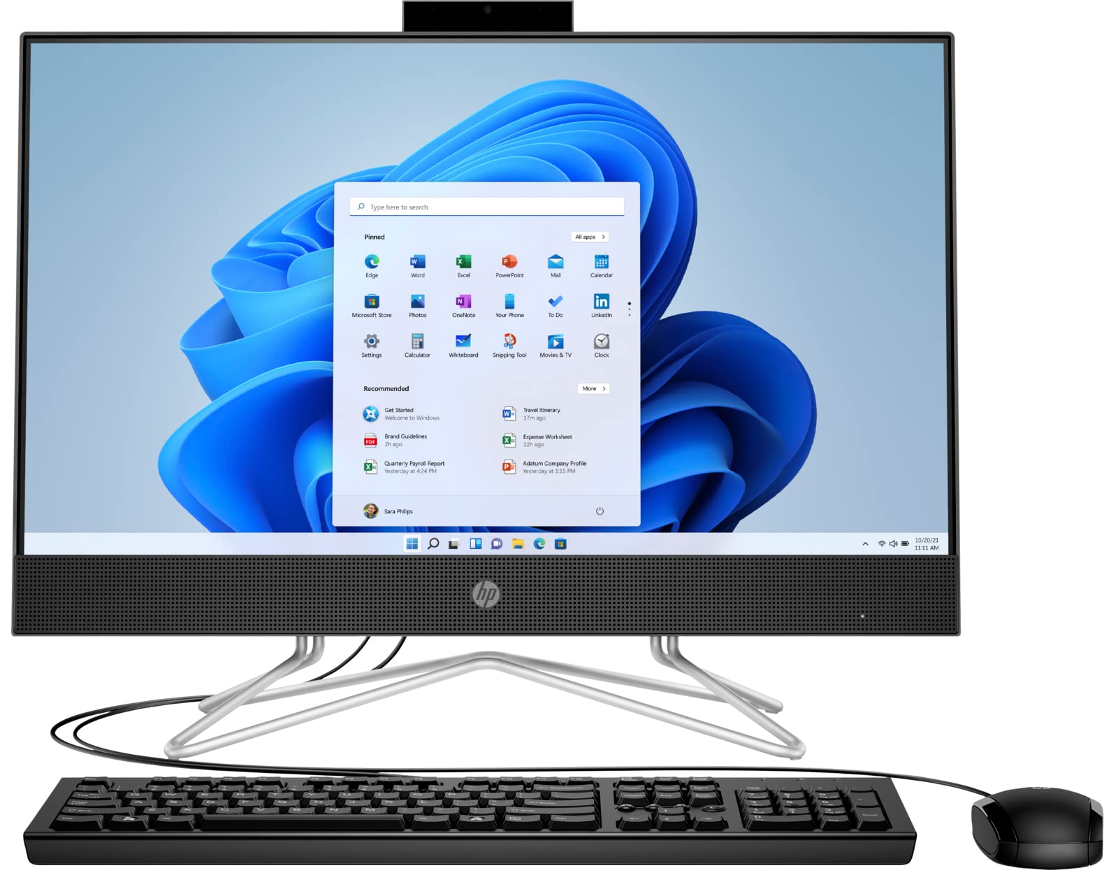 HP All-in-One 24 23.8" 60Hz FHD IPS Desktop PC, 11th Gen (Intel i5-1135G7 4-Core, 8GB RAM, 256GB SSD + 1TB HDD, Intel Iris Xe, AC WiFi, Bluetooth 5.1, HD Webcam, HDMI, Win 11 Home) with Hub