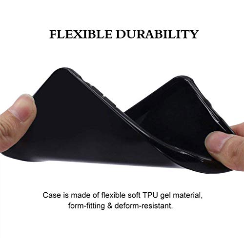 LMLQSZ Black Cover for Infinix Smart 5 Pro, Flexible Silicone Slim fit Soft TPU Shell Cute Back Case Bumper Rubber Protective Case for Infinix Smart 5 Pro (6,52")