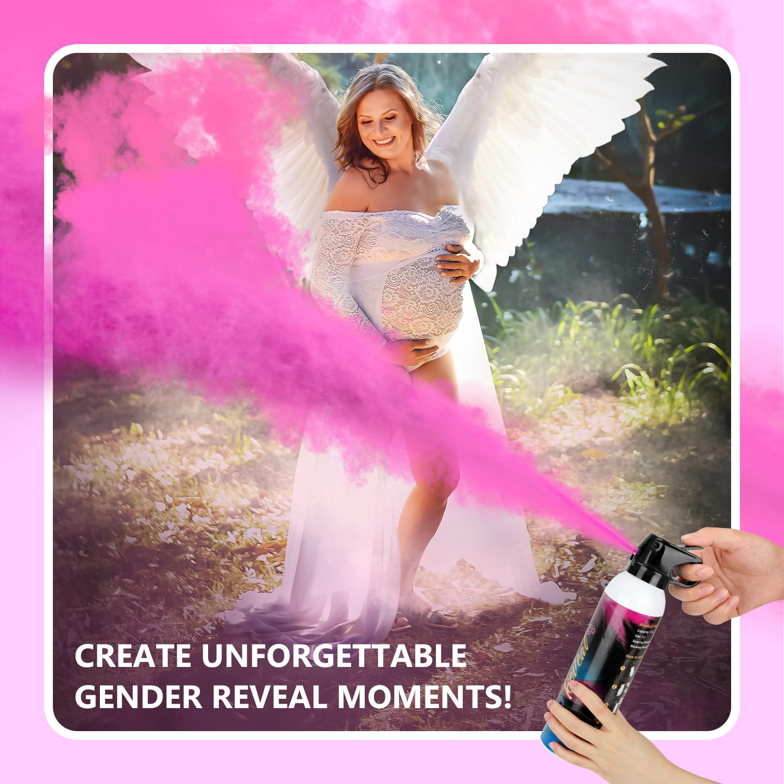 Gender Reveal Fire Extinguisher 2 Packs, Gender Reveal Ideas, Baby Girl Reveal Party Ideas 100% Biodegragable for Gender Reveal Decorations(Pink)