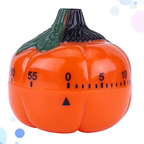 DOITOOL Kitchen Timer, Pumpkin Design Mechanical Timer Kitchen Timer Household Cooking Time Manager Baking Reminder Cooking Countdown Timer (Orange)