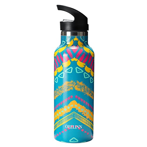 OEELINN 17oz Water Bottle -Leak Proof Vacuum Insulated Stainless Steel Double Walled Thermo Mug for Hiking Biking Sport