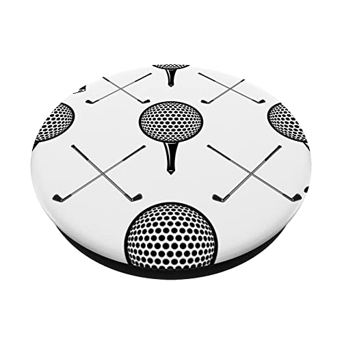 Golf Player Golfer Golfing Ball And Club Sport Golf Cart PopSockets Swappable PopGrip