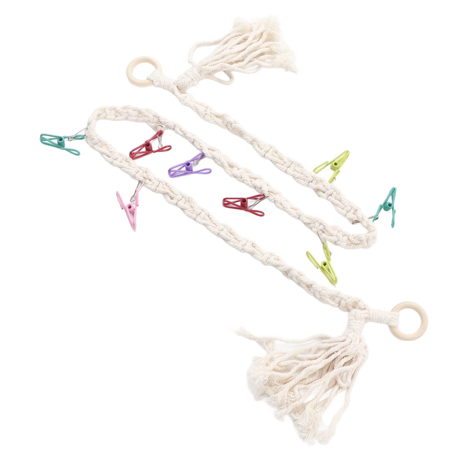Generic Hanging Stuffed Animal Storage Chain Space Saving Wall Toy Storage Decor with Clips and Hooks for Children's Room (White), Genericetra9q8dzo-11