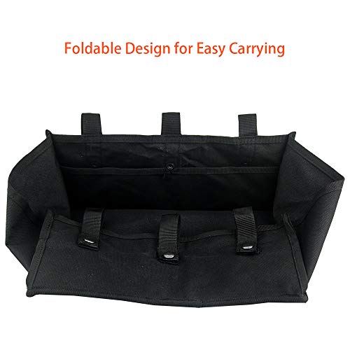 Rollator Storage Under Seat Bag Folding Underseat Walker Pouch Fabric Rollator Basket Accessories for 4 Wheels Walker for Senior (Black)