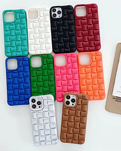 Ginkgonut Compatible with iPhone 14 Pro Case for Women/Girls, Cute 3D Laid Desgin Soft Silicone Shockproof Raised Bumper Corners Case for iPhone 14 Pro(Silver)