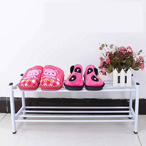 TAZSJG Small Shoe Rack Flower Stand Simple Home Shoe Cabinet Iron Dormitory Balcony Bed Storage Rack Size (Size : 67cm hength)