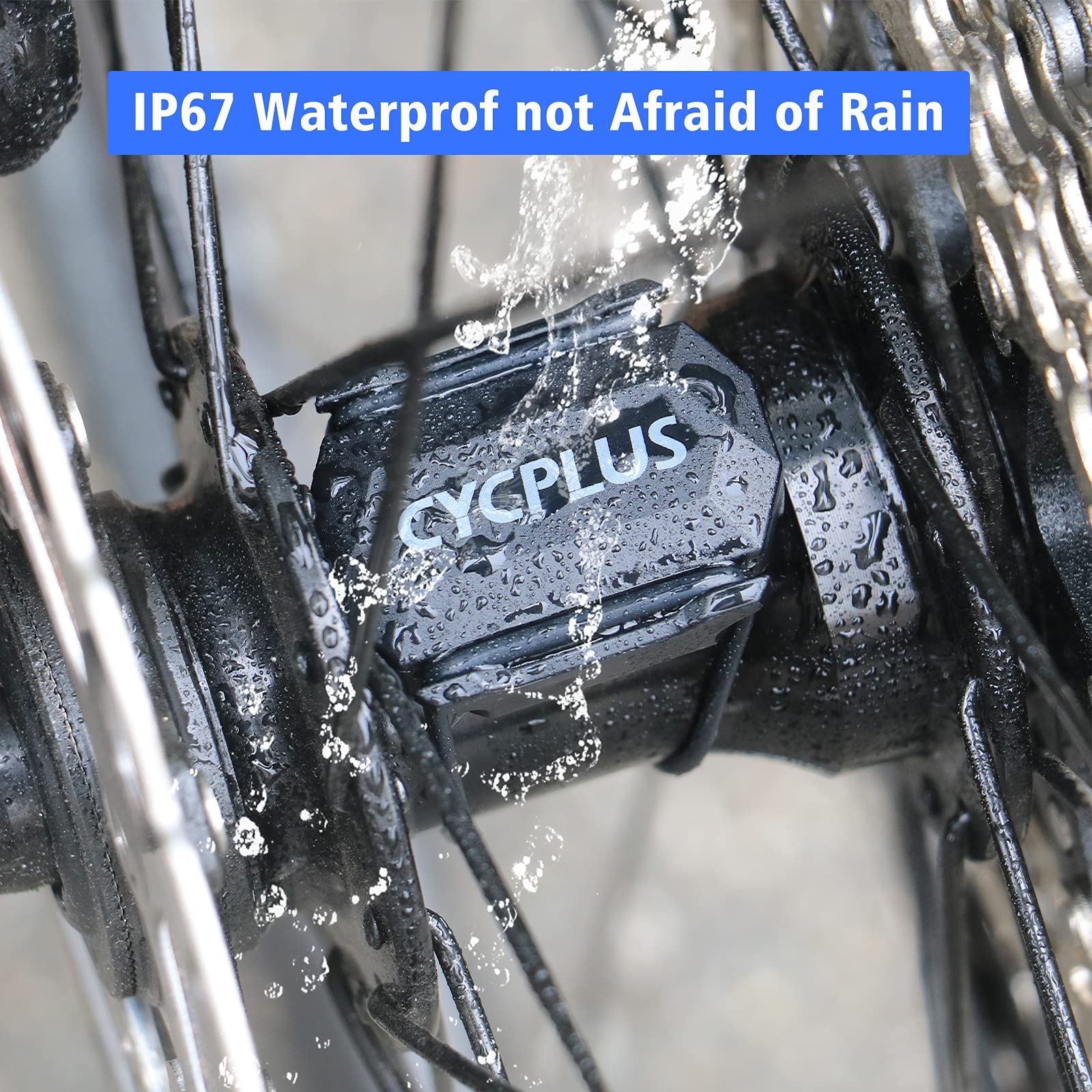 CYCPLUS Cycling Speed and Cadence Sensor Bluetooth & ANT+ Wireless Bike Cadence Sensor Speed IP67 Waterproof- C3 X 2