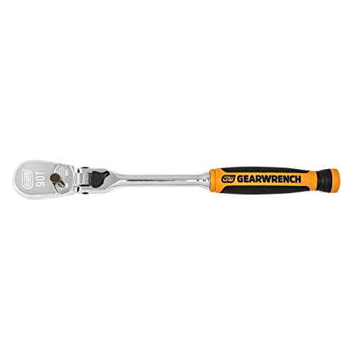GEARWRENCH 3 Pc. 1/4", 3/8" & 1/2" Drive 90 Tooth Dual Material Locking Flex Head Ratchet Set - 81298T, Multi, One Size