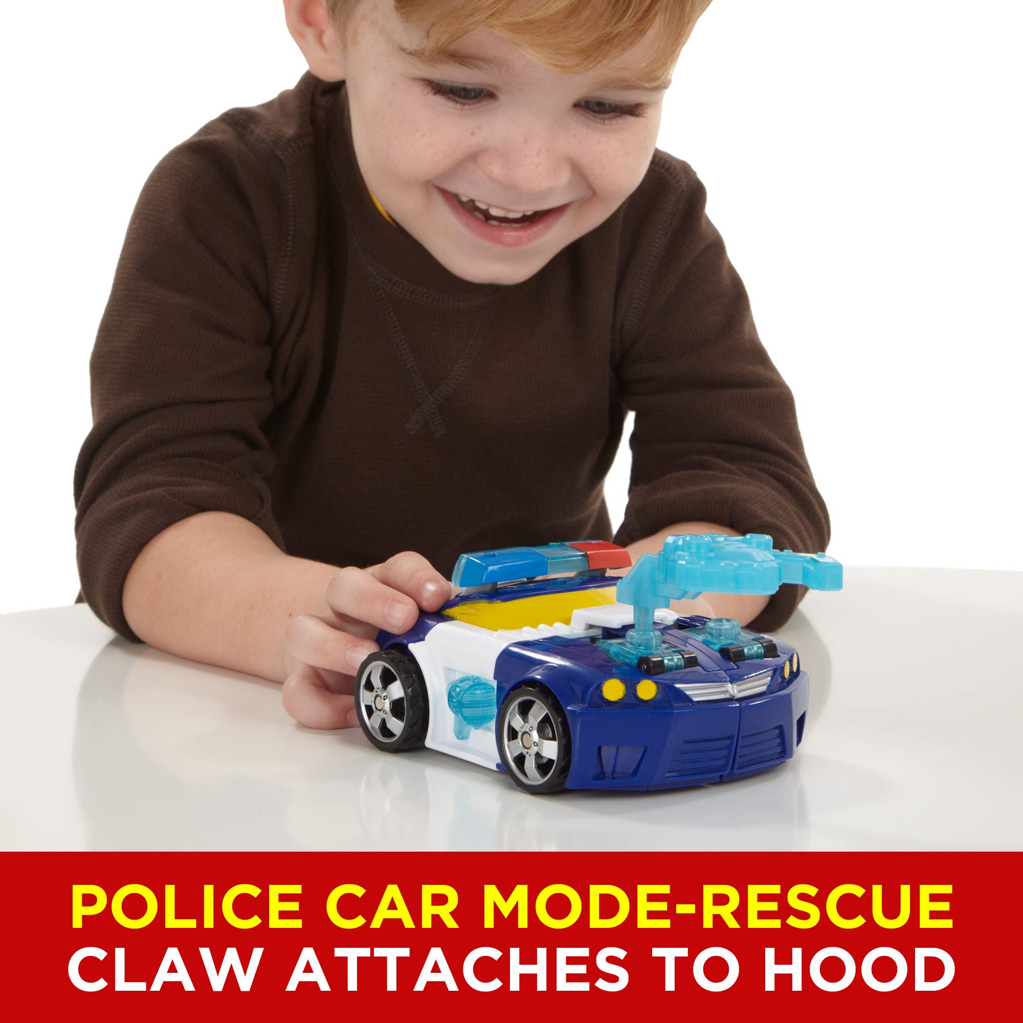 Transformers Playskool Heroes Rescue Bots Energize Chase the Police-Bot Action Figure, Ages 3-7 (Amazon Exclusive)