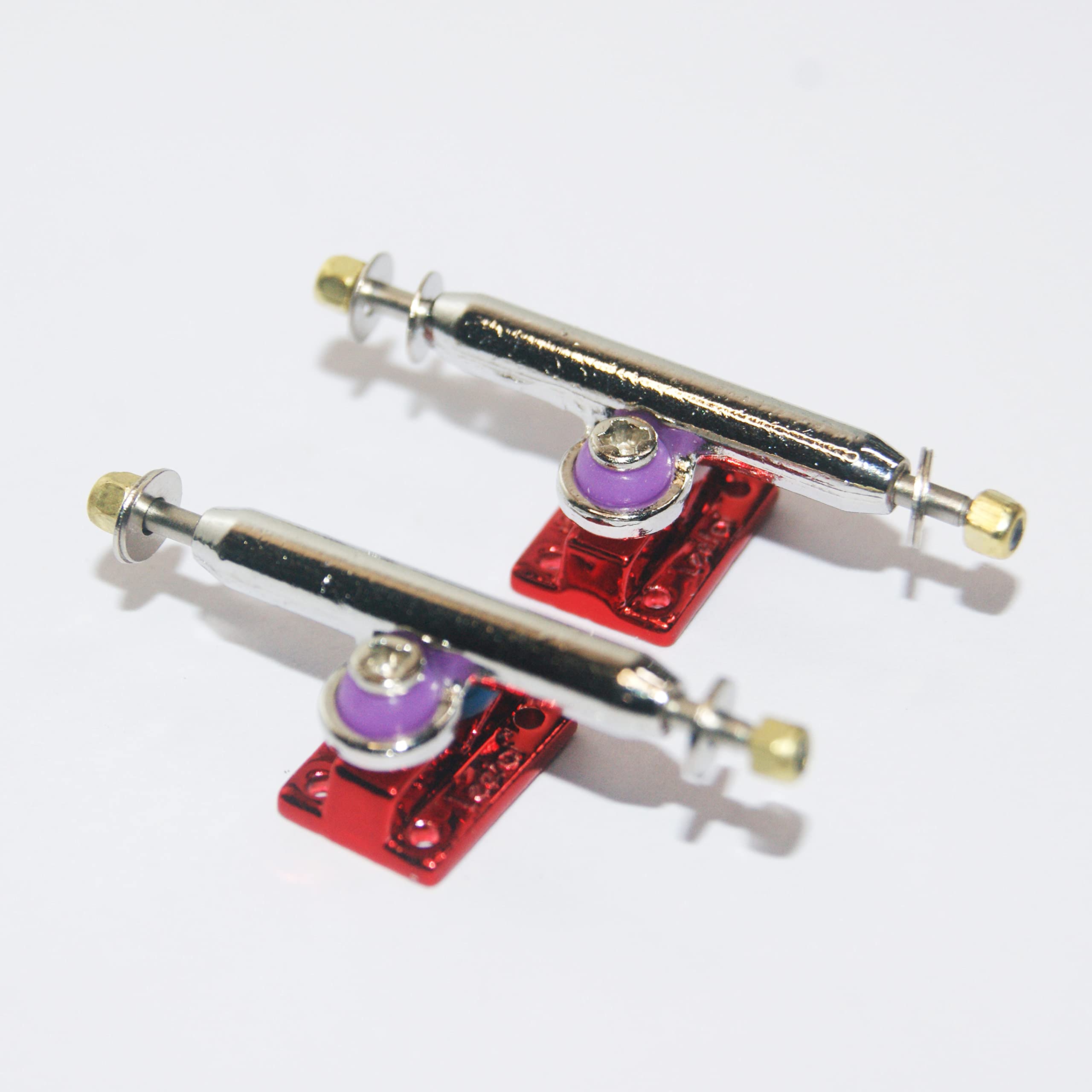 Fingerboard Trucks with Upgraded , 34mm Width - Professional Shape, Appearance & Components (red)