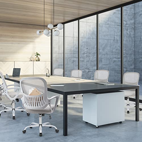 Office Chair, Desk Chair, Managerial Executive Chair, Ergonomic Home Office Desk Chairs, Computer Chair with Comfortable Armrests, Mesh Desk Chairs with Wheels, Mid-Back Task Chair with Lumbar Support