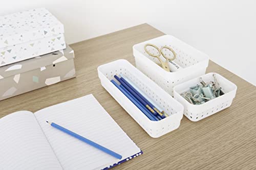 Room Copenhagen, Seoul Organizer β Ventilated Nesting Baskets for Storing Small Items β Stylish Storage Boxes for Desks, Drawers, and More β X-Large, Chinois Green