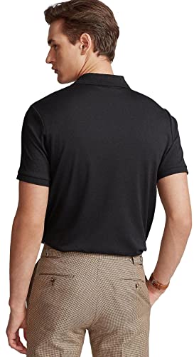 Polo Ralph Lauren Men's Big and Tall Short Sleeve Pima Soft-Touch Polo Shirt (2XLT, BlackSigPny)