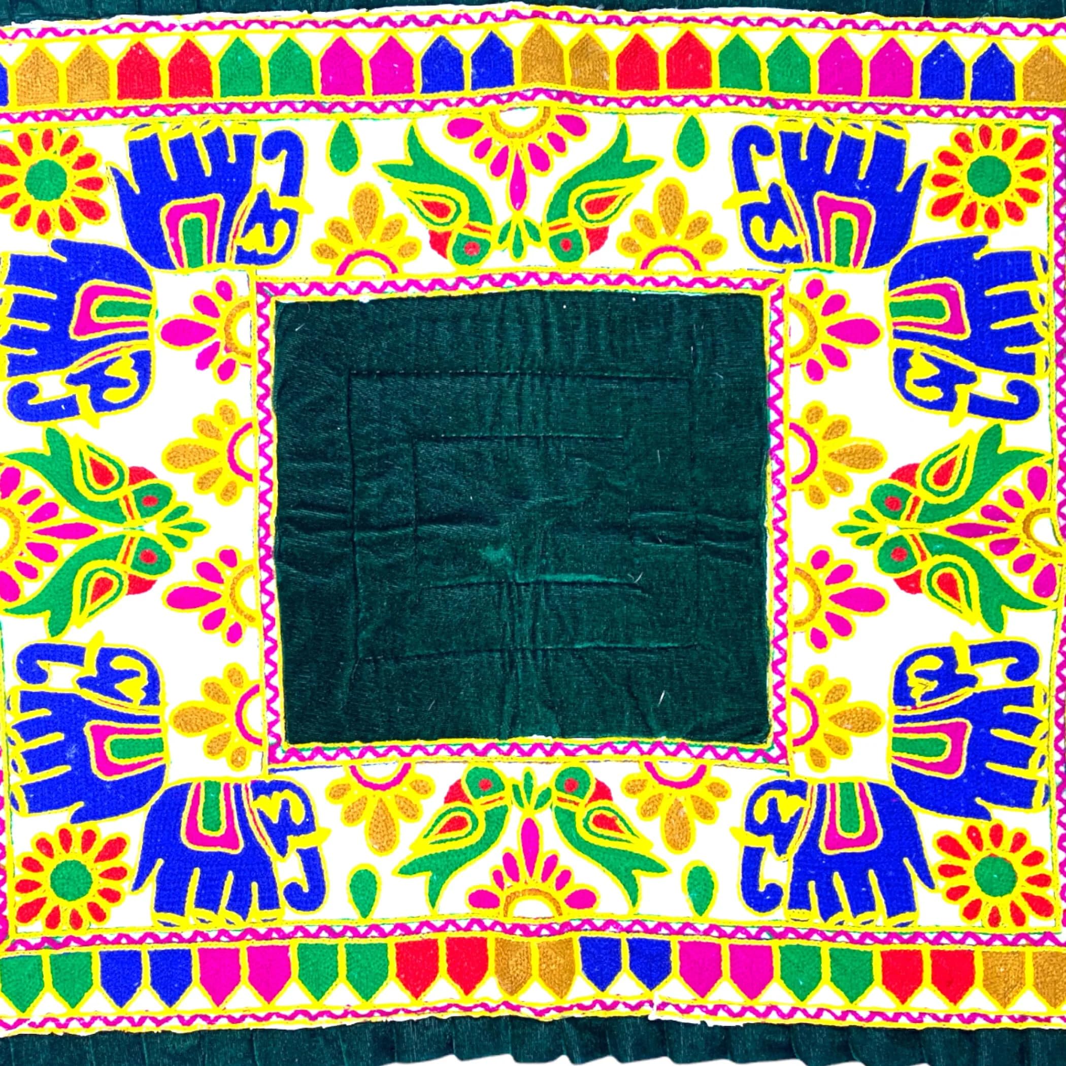 LOVENSPIRE Elephant Pooja Aasan Rug Velvet Prayer Mat Meditation Multipurpose Aasan for Ganesh Pooja Diwali Pooja Mandir and Festive Decor Diwali Decoration Housewarming Gift