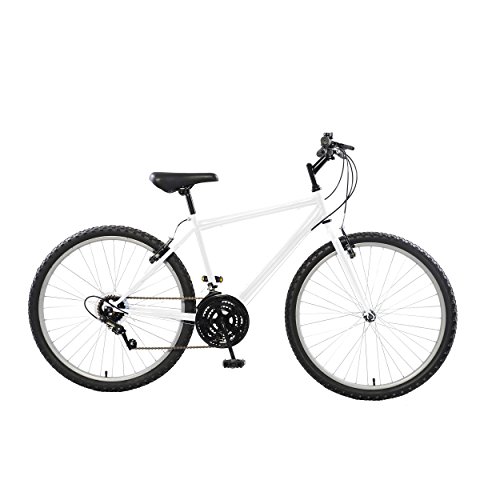 Cycle Force Rigid Mountain Bike, 26 inch Wheels, 18 inch Frame,Men's Bike, White