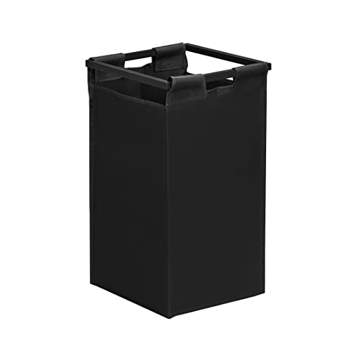 Herture Laundry Basket, 3 Compartment Laundry Hamper, 3 x 10 Gal (38L), with Shelf Rolling Laundry Sorter Organizer, Pull- Out Laundry Sorter with 3 Removable Laundry Bags Black PF01XLB