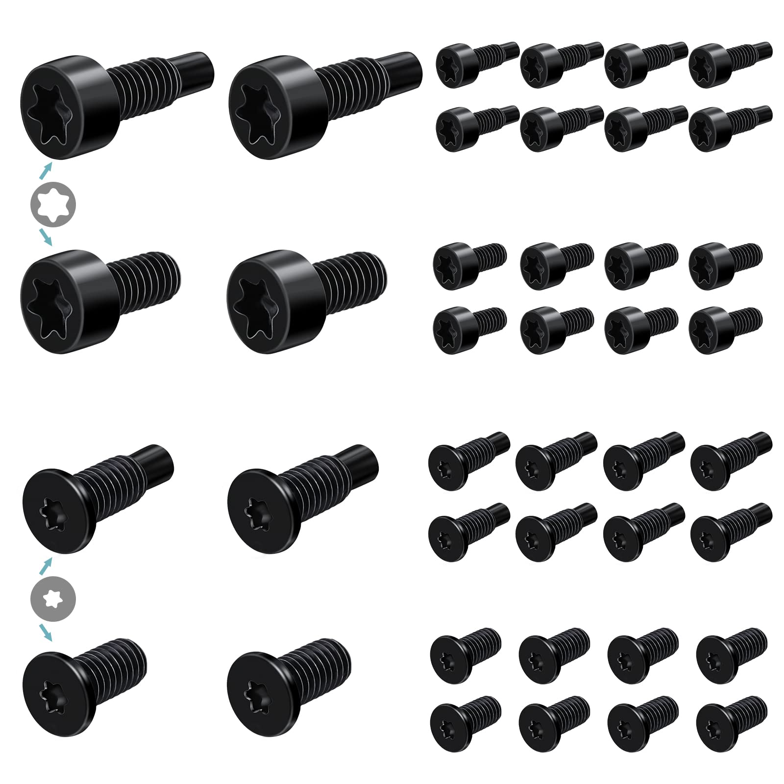 Doorbell Screws, (4Set/40pcs) T5,T16 Doorbell Security Screws Accessories Compatible with Video Doorbell, Video Doorbell 2 and Pro Screws Replacement