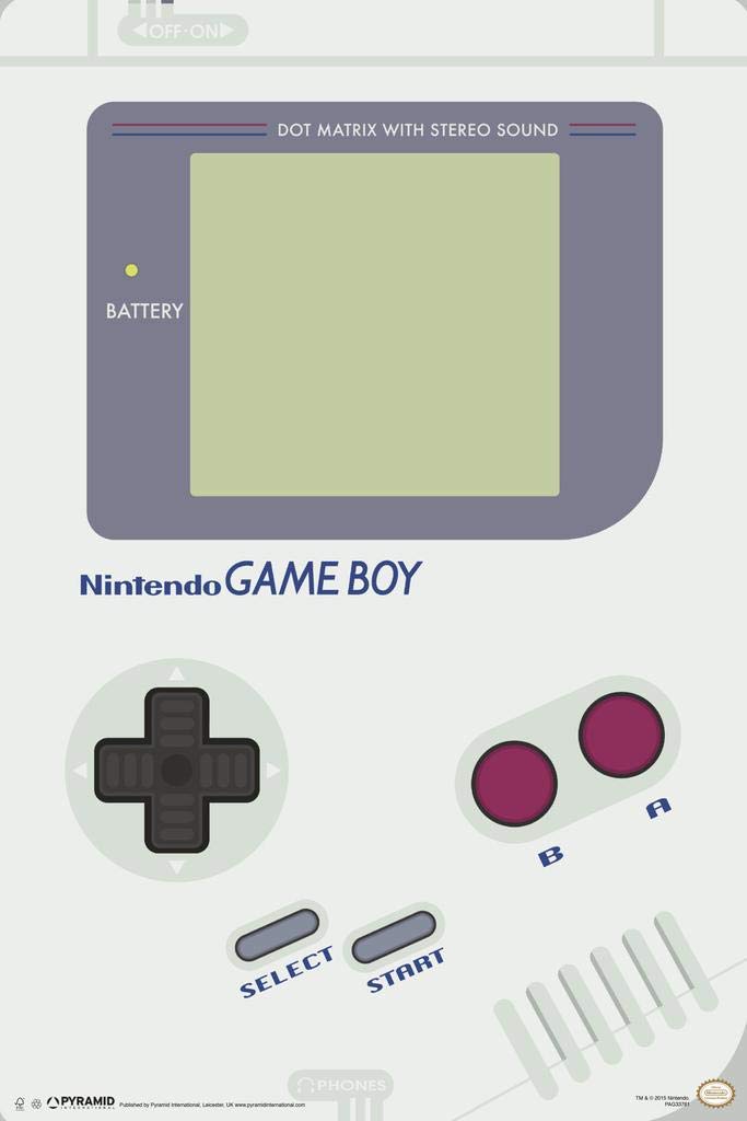 Pyramid America Laminated Nintendo Game Boy Video Game Poster Dry Erase Sign 12x18