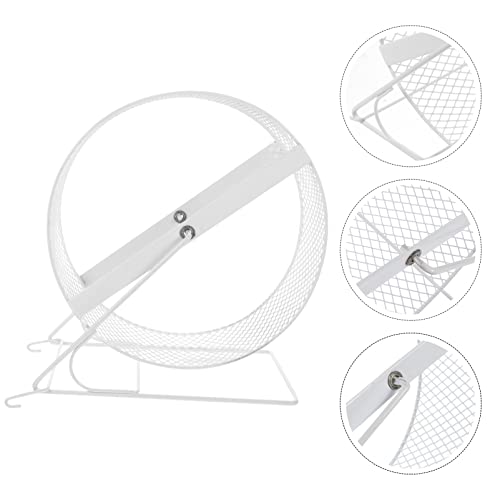 POPETPOP Hamster Wheel Hamster Running Exercise Wheel- Silent Guinea Pig Exercise Wheel with Rack Small Animals Running Wheel Toys for Hamsters, Hedgehogs, Rats Chinchilla Wheel