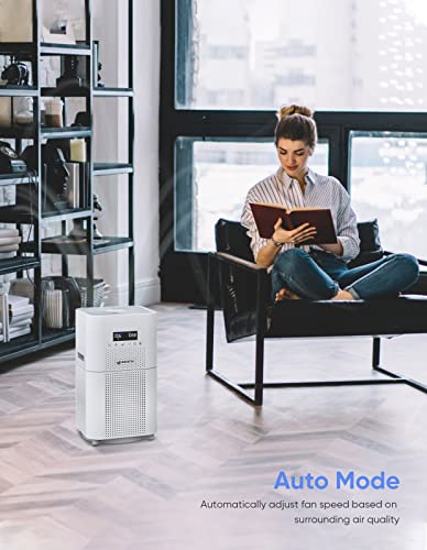 HEPA Air Purifiers for Home Large Room, CADR 400+ m³/h 1720sqft, with Extra H13 True HEPA Air Filter for Toxin VOCs