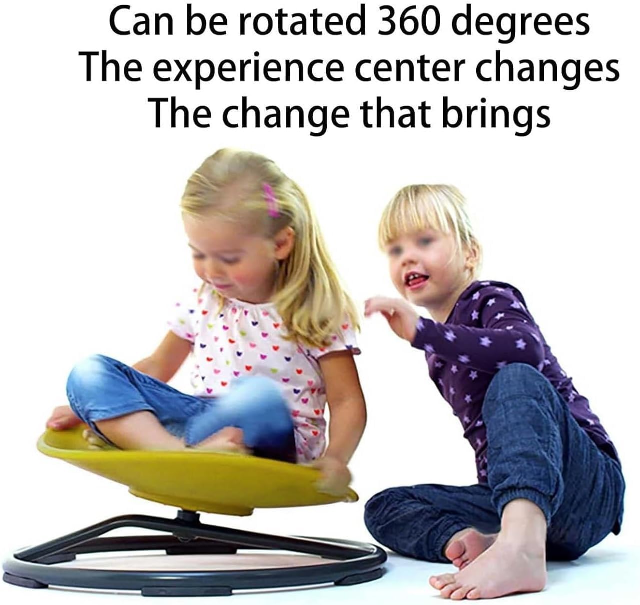 Generic Autism Kids Swivel Chair,Sensory Spinning Chair,Sit and Spin Chair Training Body Coordination,Kids Spinning Chair Metal Base Non-Slip Chair (Red)
