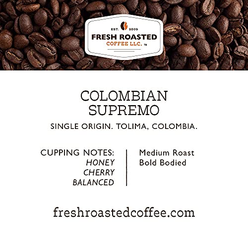 Fresh Roasted Coffee, Colombian Supremo, Pre-Ground Fractional Packs, 1.75 Ounce, 42 Count