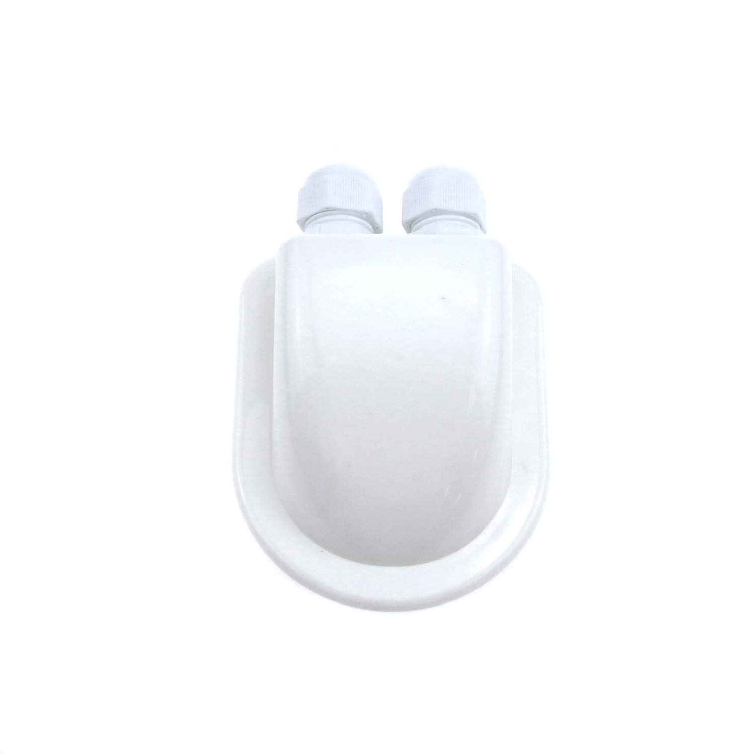 Coshar 2Pack ABS Solar Double Cable Entry Gland Cable Connector for All Cable Types from 2mm² to 6mm², Applied to RV Camper Van Travel Trailer Boat Cabin- White