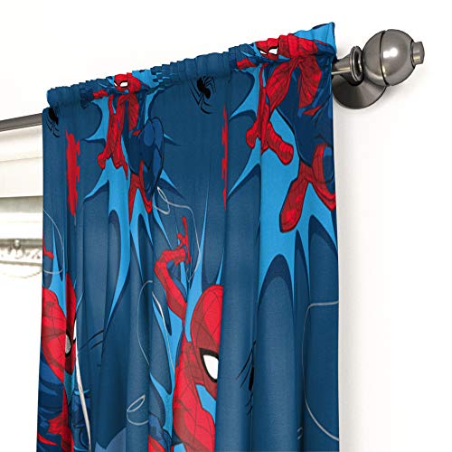 Jay Franco Marvel Spiderman Crawl Full Bed Set and Spidey Daze Drapes Bundle