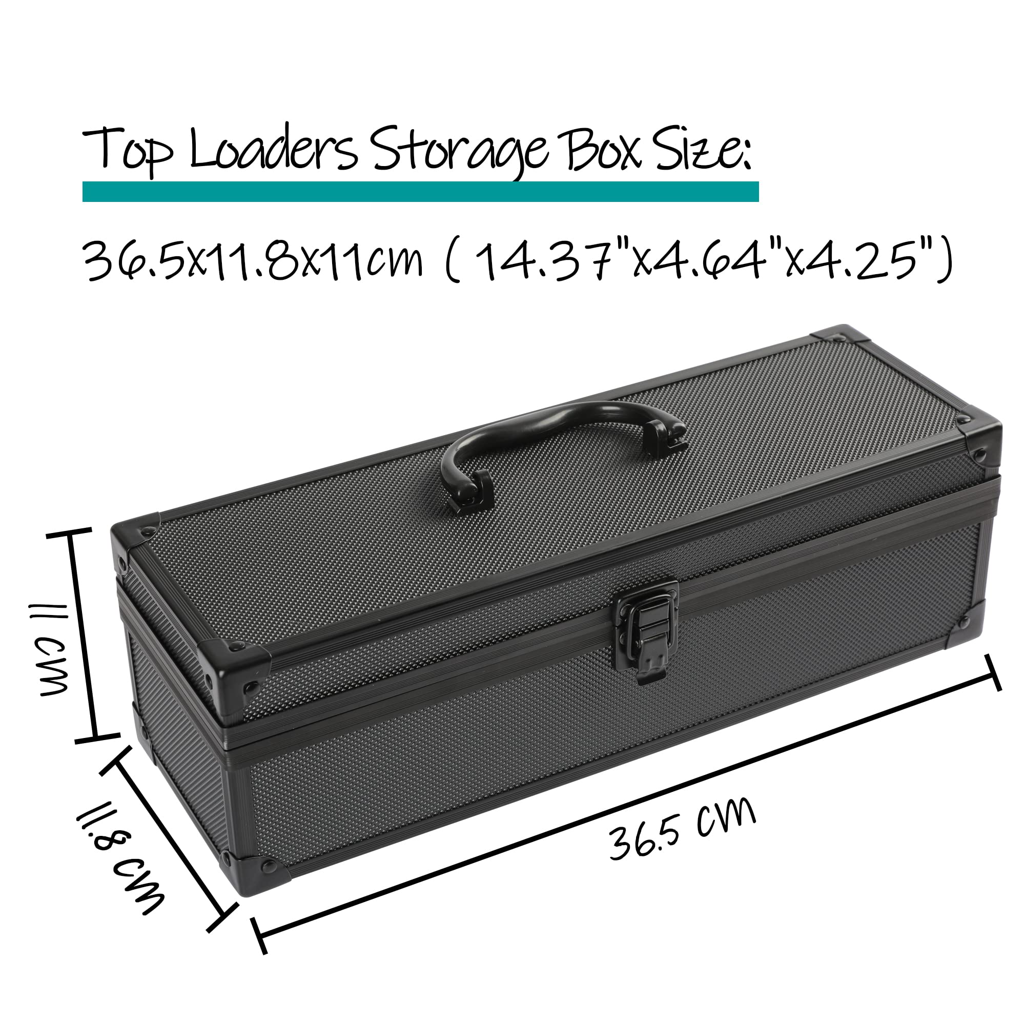 D DACCKIT 230+ Toploaders Storage Box - Hard Case for 3" x 4" 35pt Rigid Card Holders for Trading Cards & Sports Cards
