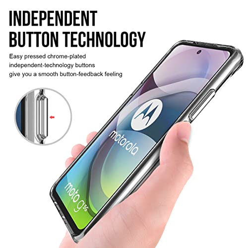 Guarishel Crystal Clear Case for Motorola One 5G Ace Phone Case, [Not-Yellowing] [Military Drop Protection] Upgraded Shockproof Protective Phone Case for Moto One 5G Ace 6.5 inch - Slim Fit