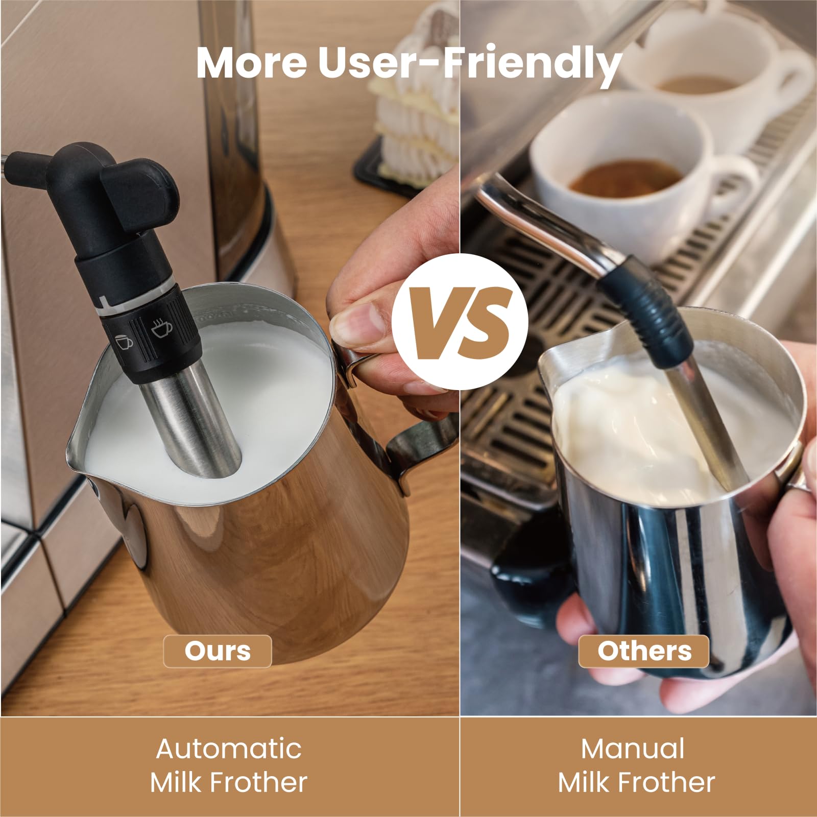 Gevi Espresso Machine 20 Bar with Auto Milk Frother, Professional Espresso Maker with Adjustable Shot Volume, Compact Cappuccino & Latte Machine, Stainless Steel, Gift for Coffee Lover, Home Baristas