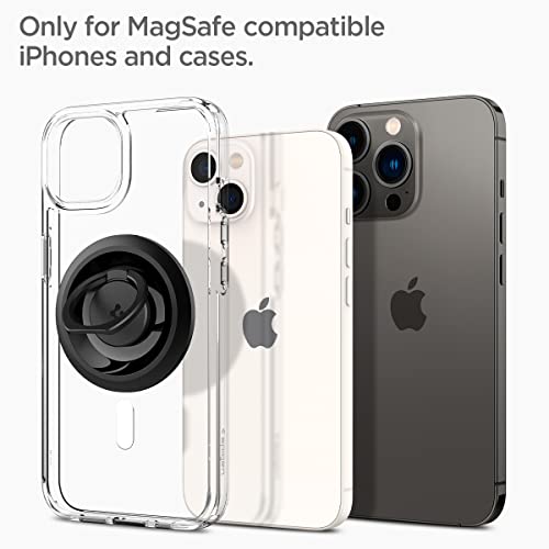 Spigen O-Mag Ring (Upgraded) (MagFit) Magnetic Phone Holder Grip Designed for MagSafe (iPhone 14 Pro Max, 14 Pro, 14 Plus, 14, 13 and 12 Series) - Black