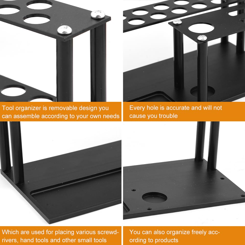 KELEAPEKER RC Screwdriver Storage Rack, Heavy Duty RC Tool Stand, Removable, 3 Layers, with Tool Organizer