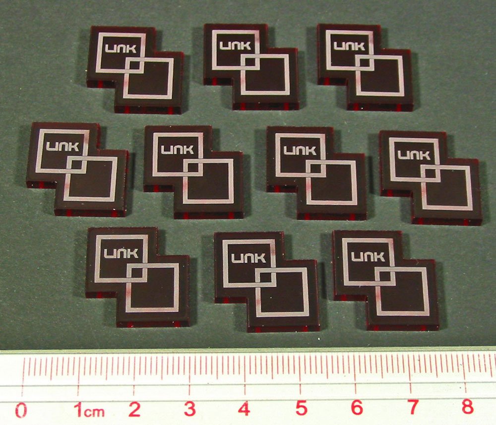 LITKO Net Hacker Token Sets | Compatible with Android: Netrunner | Credits | Advance | Brain Damage | Bad Publicity | Tag | Tracking (Transluscent Red-Link Tokens)