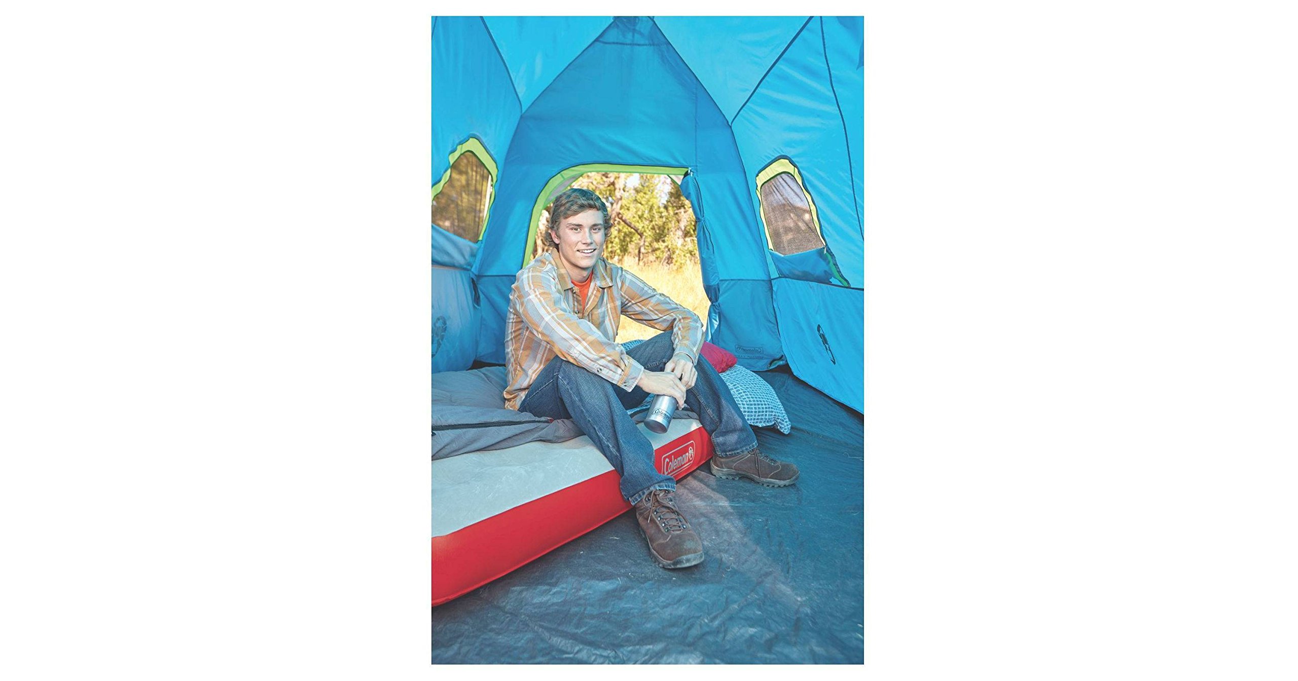 Coleman QuickBed Single High Airbed Twin - Gray/Red