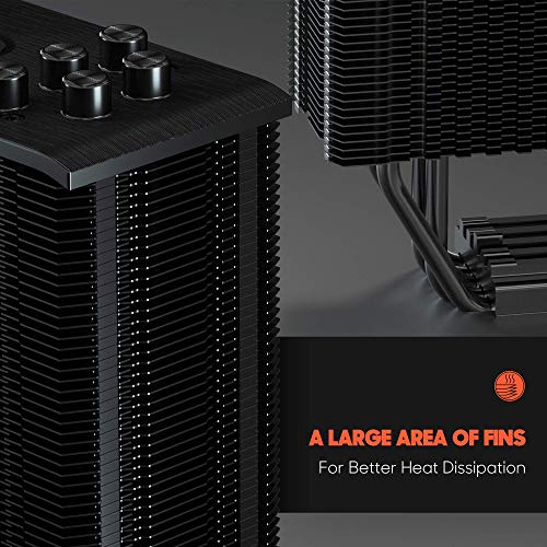 CPU Cooler with 5 Direct Contact Heatpipes, ARESGAME River 5 CPU Air Cooler for Intel/AMD with 120mm SYNC ARGB PWM Fan (5V ARGB Header is Required on Motherboard)