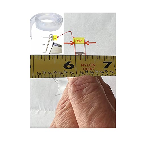 Gordon GlassĀ® Clear Vinyl Framed Shower Door Drip Sweep Wipe Seal Angled 36" Long, Made in USA