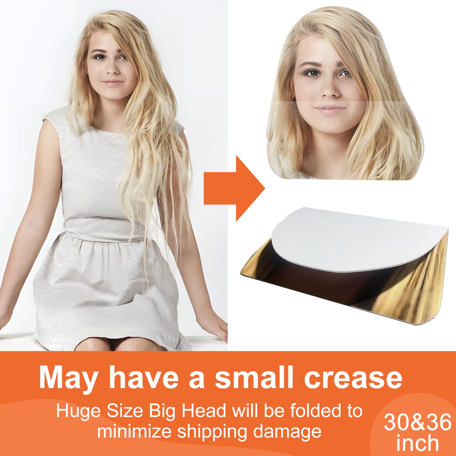 EnjoyView Custom Big Head Cutout, Customize Giant Fat Heads, Custom Photo, Fun Fathead Cardboard, Personalized Face Signs, 1 Piece, 24β, 30", 36" Tall