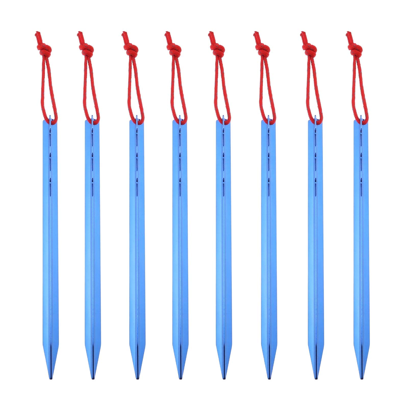 Create idea 20Pcs Ground Outdoor Hiking Camping Tent Peg Portable Stakes Tent Nail Titanium Alloy Blue