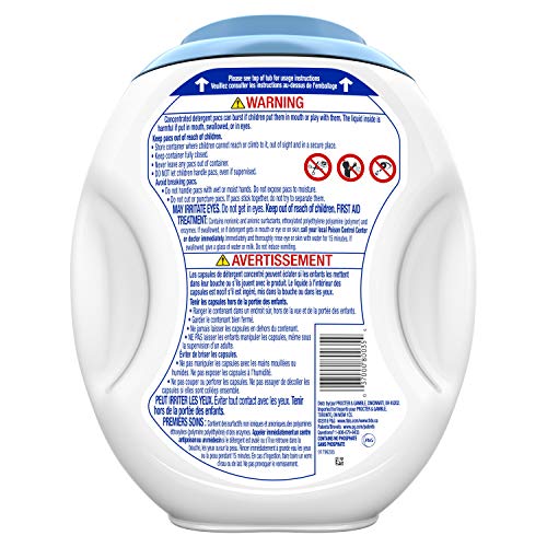 Tide PODS Free and Gentle, Laundry Detergent Soap PODS, HE, 96 Count - Unscented and Hypoallergenic for Sensitive Skin, Free and Clear of Dyes and Perfumes