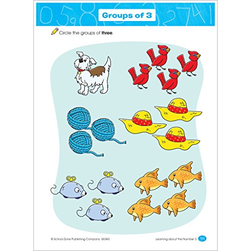 School Zone Big Math Workbook for Kindergarten & 1st Grade: Numbers, Addition, Subtraction, Shapes, Patterns, Graphs, Time, Money, and More (Big Workbook)
