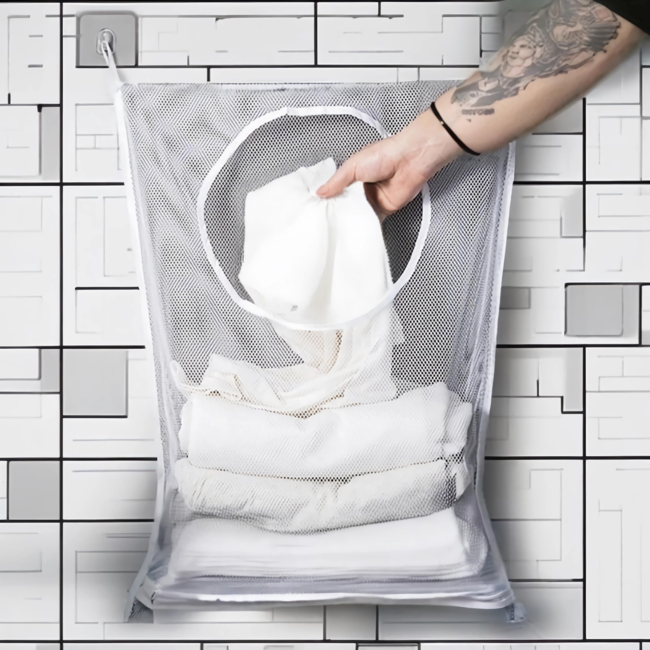 Generic Hanging Laundry Hamper - 2 Pieces | Hanging Laundry Basket | Convenient Hanging Laundry Bag | Versatile Hanging Hamper, J60-1