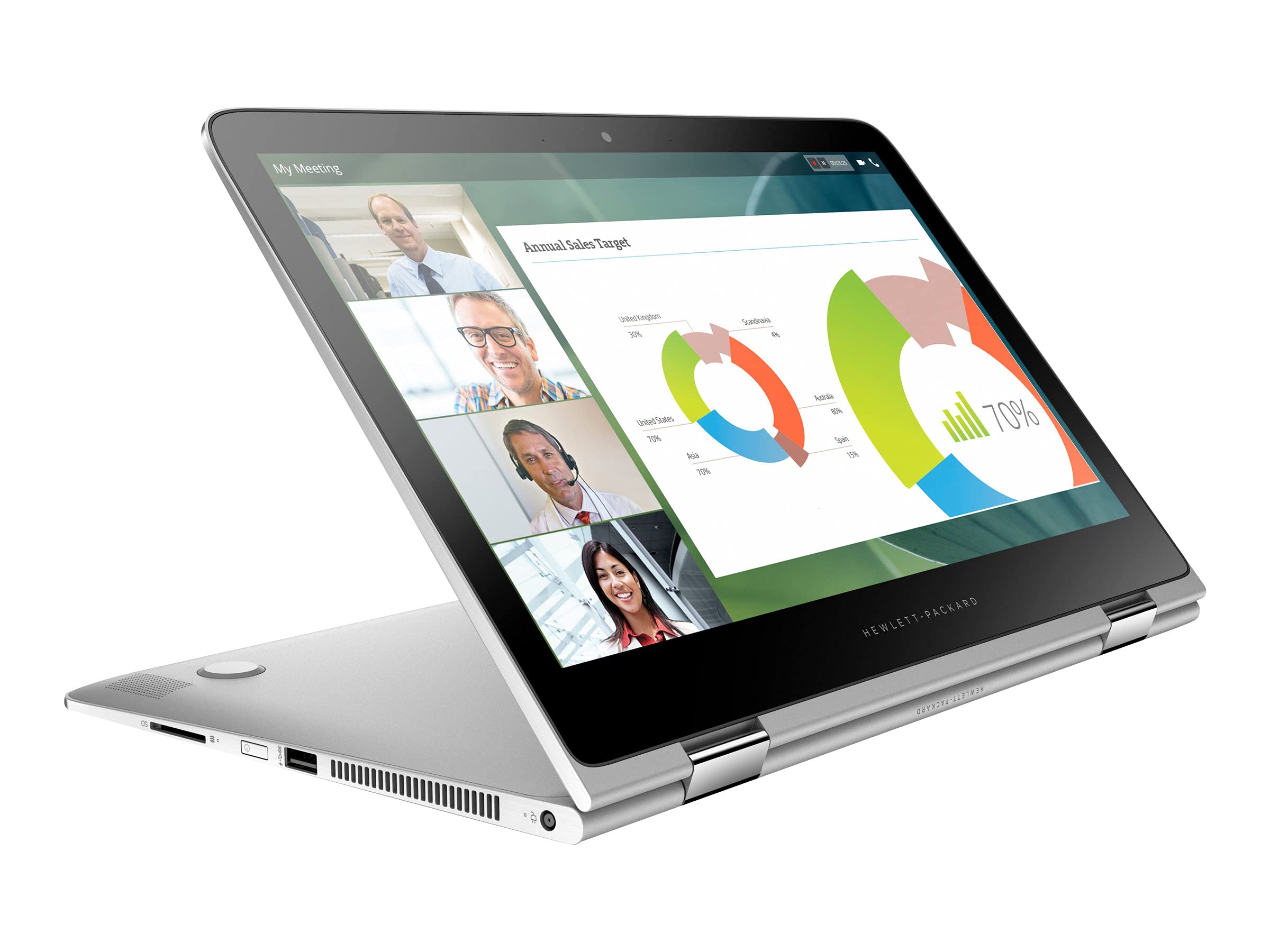 HP Spectre Pro x360 G2 13.3-in FHD (1920x1080) - Intel Core i7-6600U 2.60GHz - 8GB RAM - NVMe M.2 512GB SSD - Windows 10 Pro 64-Bit - Webcam - Touchscreen - Bluetooth - Fingerprint Reader (Renewed)