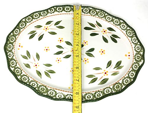 Temp-tations Set of 2 Platters: 18" x 13" and 12" x 8.75", Ceramic (Old World Blue)