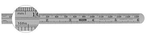 General Tools 305ME 6 x 15/32 Flex Precision Stainless Steel Rule