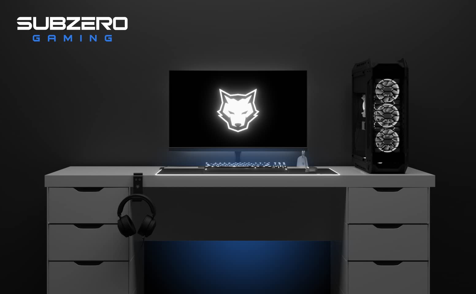 SubZERO Gaming TYKA Soft Gaming Mouse Pad, Large, Stitched Edges, 18"x16" (Black)